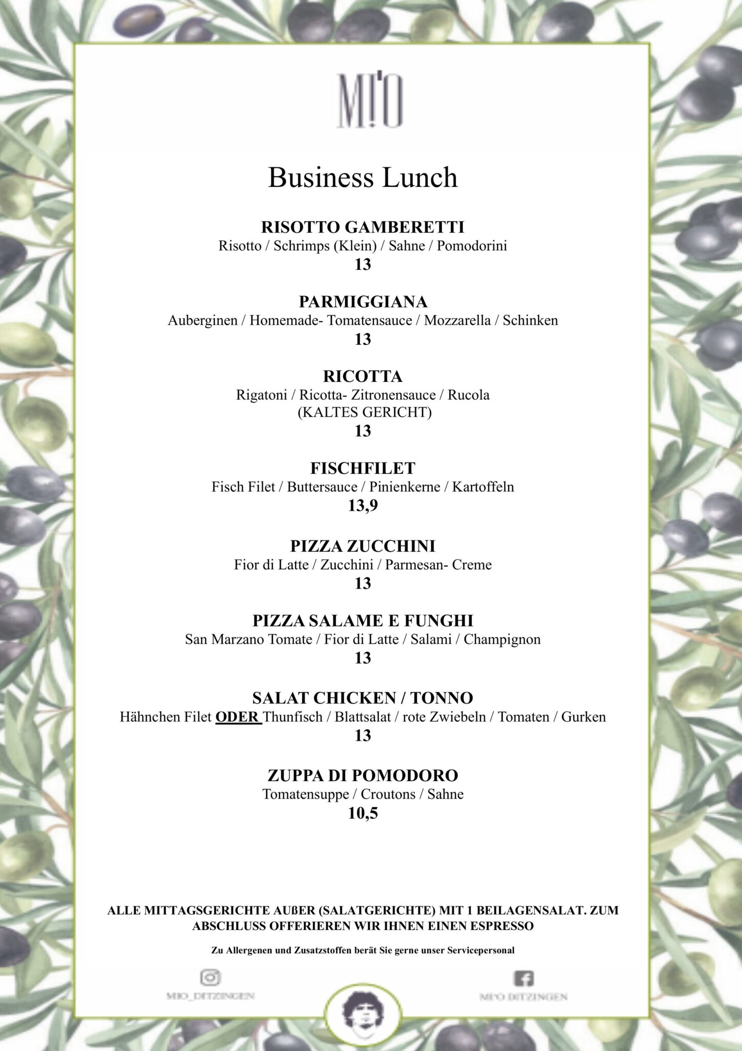 Business Lunch – Mi'O Ditzingen